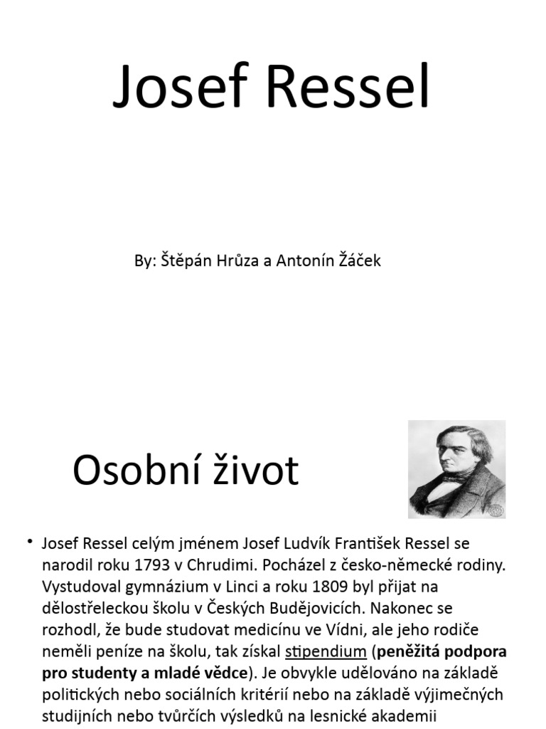 Josef-Ressel Dejepis | PDF