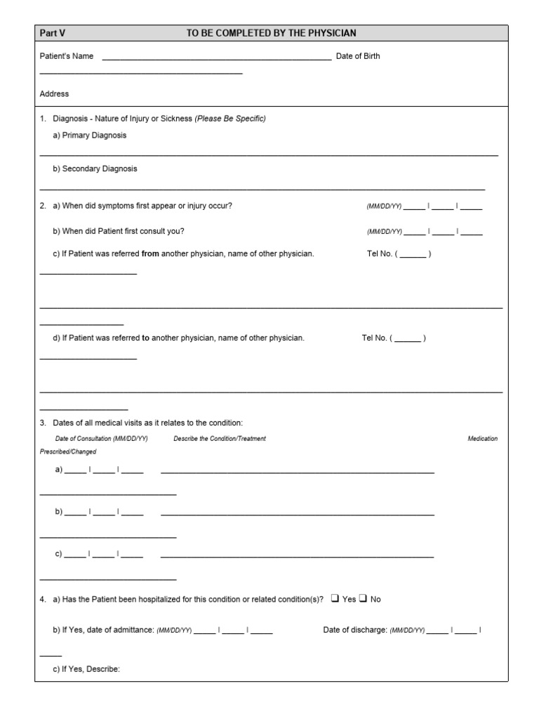 APS Form | PDF | Medical Diagnosis | Patient