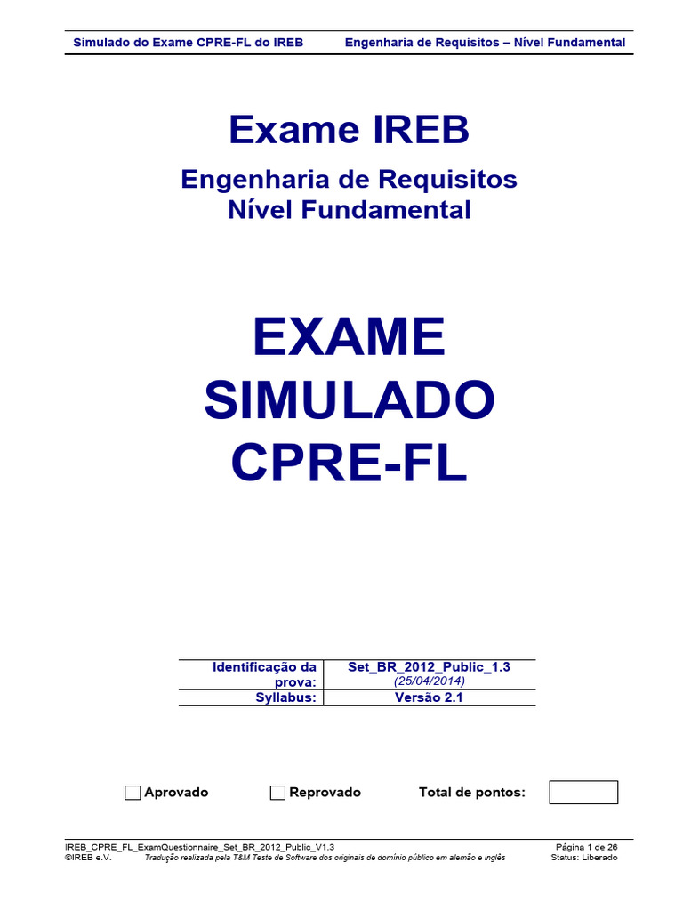 IREB CPRE FL PracticeExaminationQuestionnaire Set BR 2012-Public V1.3 ...