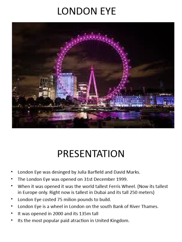 London Eye Final Presentation Ofc | PDF