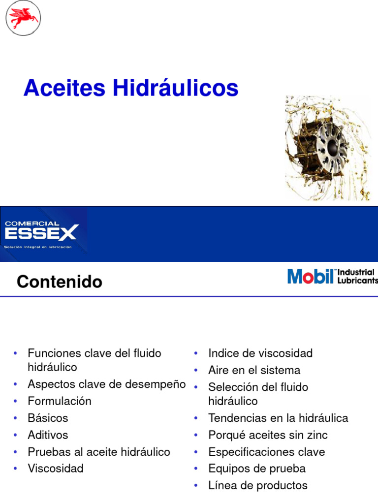 Aceites Hidráulicos 2012 Pdf Lubricante Ingeniería Química