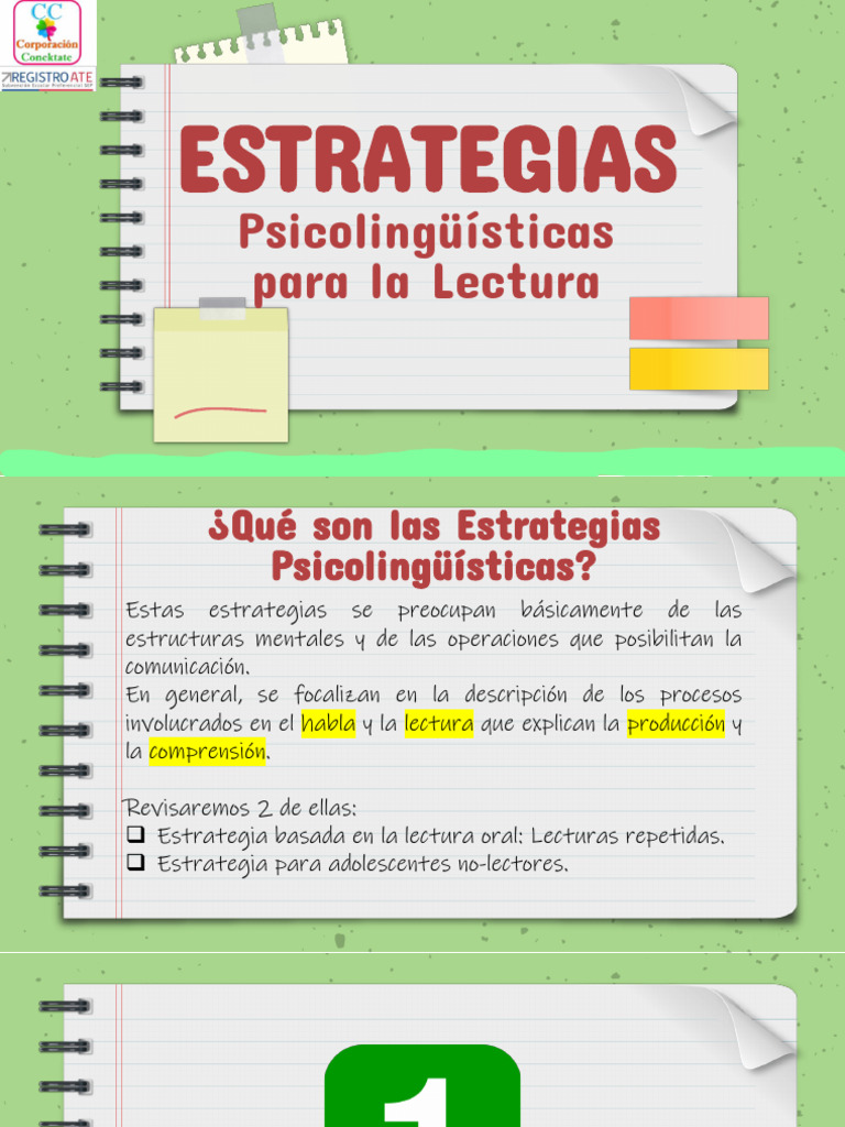 Estrategias Psicolingüísticas para Lectura | PDF | Aprendizaje ...