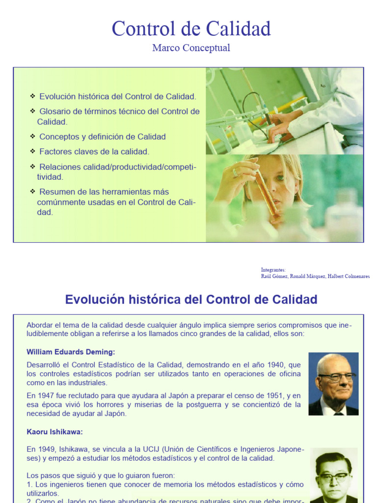 Orígenes Del Control de Calidad | Descargar gratis PDF | Calidad (comercial) | Gestión de la calidad