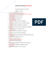 100 Preguntas de Matemáticas con Respuestas | PDF | Pi | Matemáticas