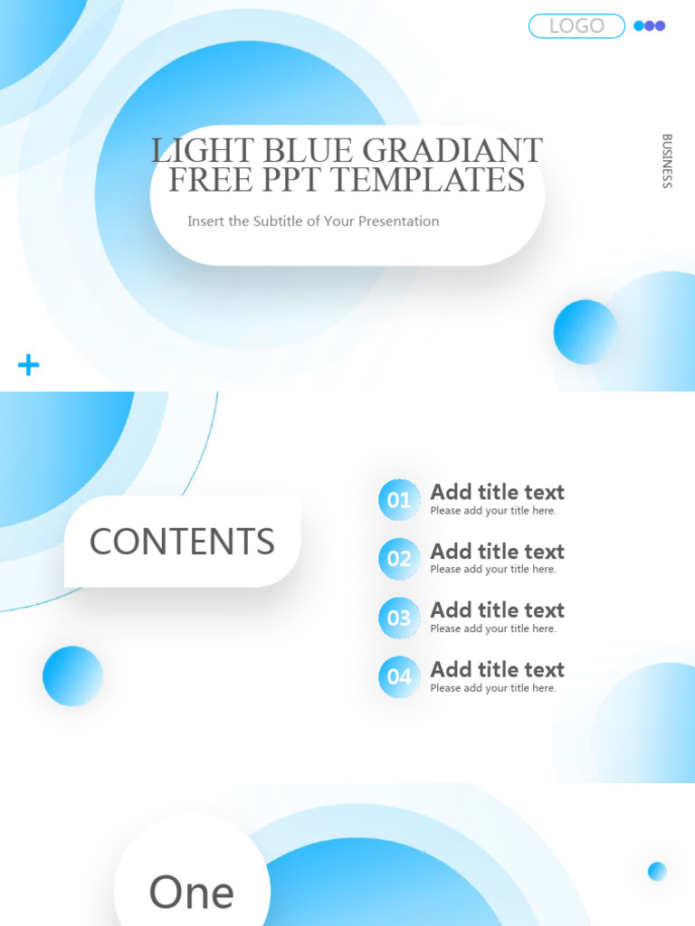 Light Blue Gradiant Business Presentation Template | PDF | System ...