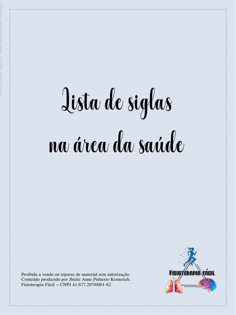 Siglas Comuns na Saúde | PDF | Coração | Pressão sanguínea