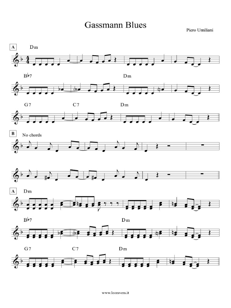 Gassmann Blues - Piero Umiliani | PDF