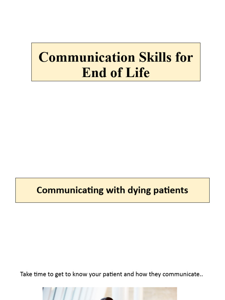 End-of-Life Communication Tips | PDF | Career & Growth