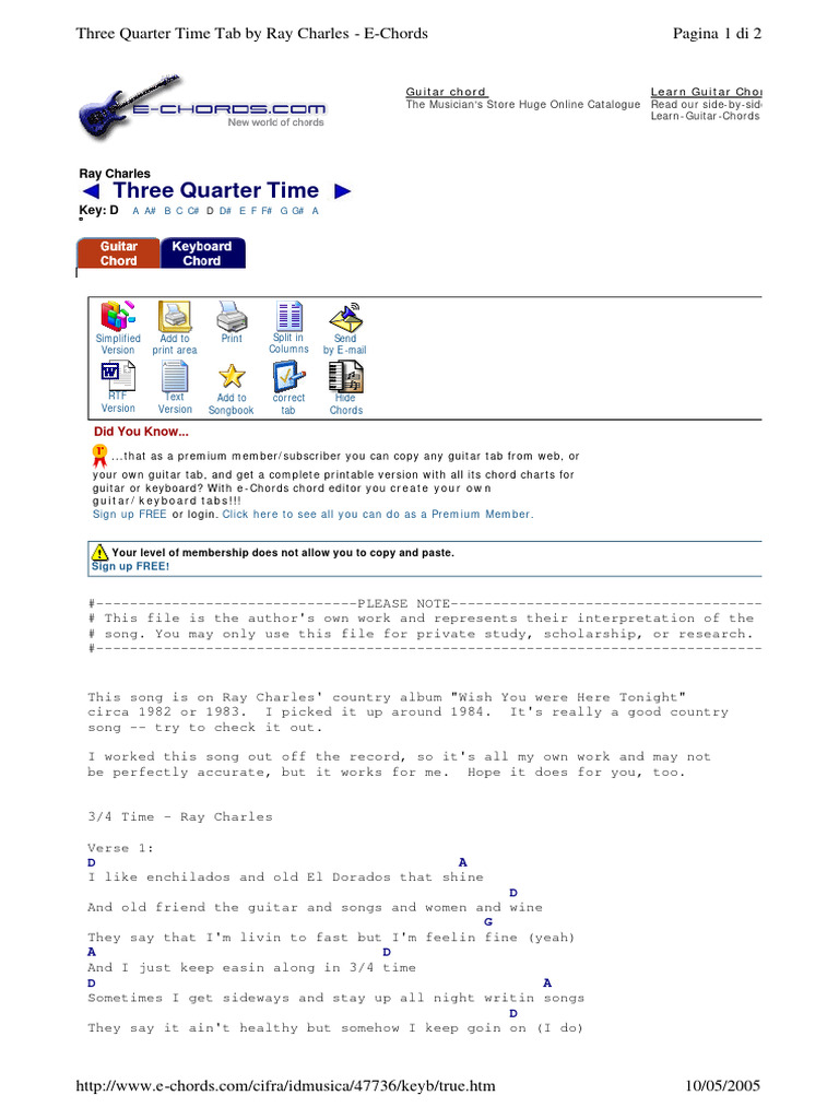 Three Quarter Time | PDF