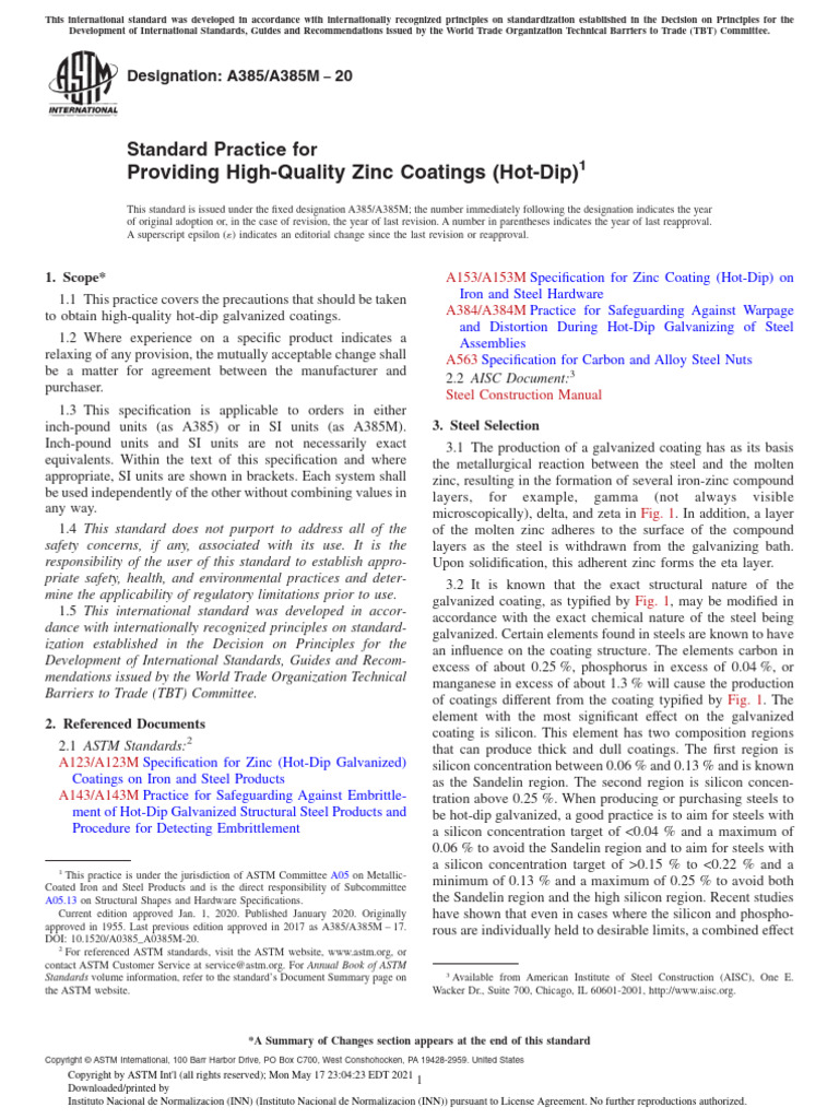Astm A385-A385m-20 | PDF | Building Materials | Transition Metals