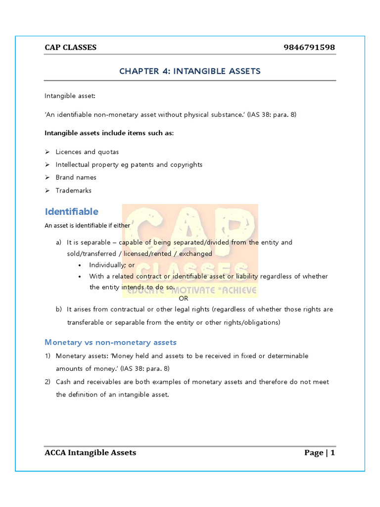 Intangible Assets V7 | PDF