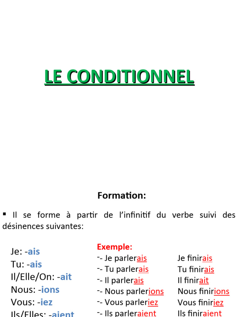 Le Conditionnel | PDF