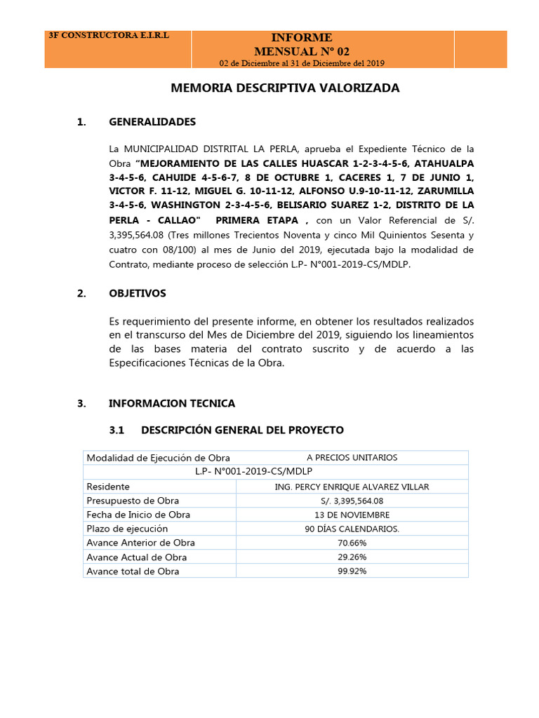 INFORME TECNICO Val2 | PDF