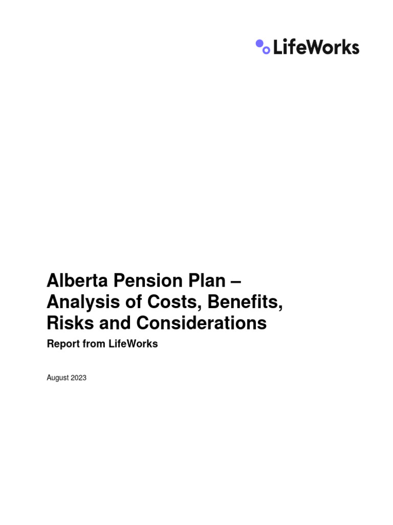 Alberta Pension Plan - Analysis of Costs, Benefits, Risks and ...