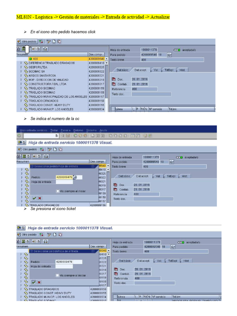 ML81N Aceptacion de Servicio | PDF