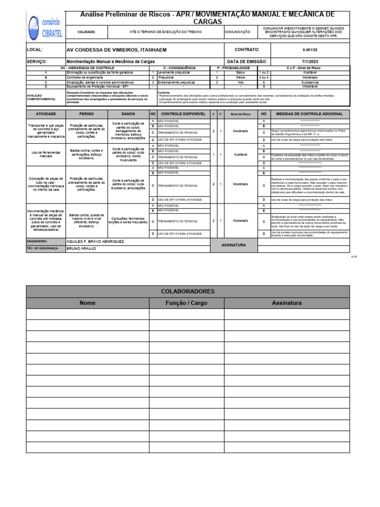 Apr Movimentação De Cargas Atualizada Pdf