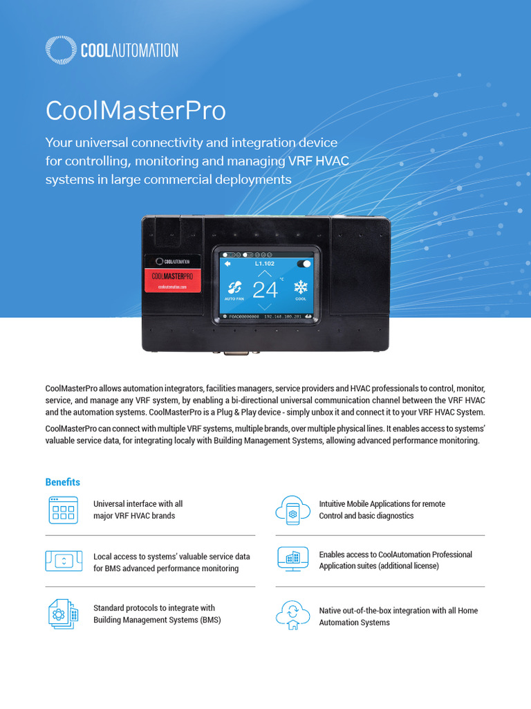 Universal VRF Control with CoolMasterPro | PDF