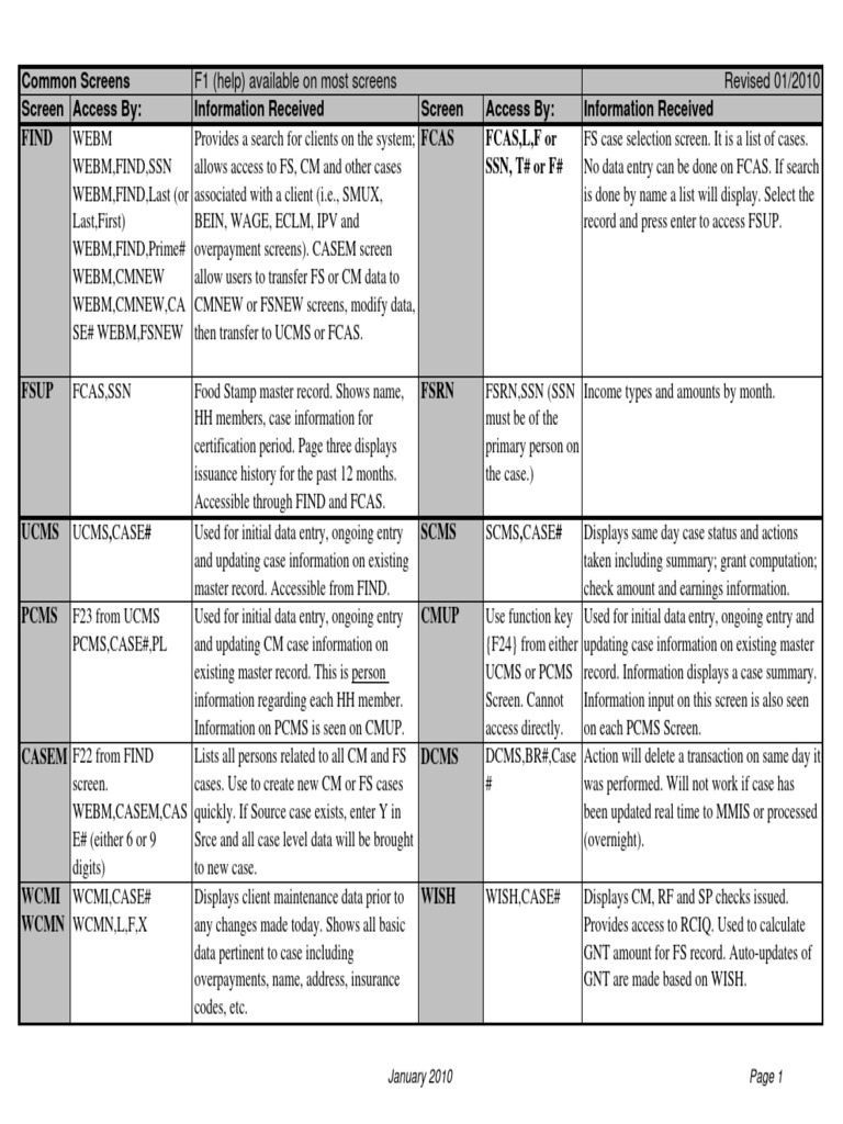Mainframe Screens Guide | PDF | Supplemental Security Income | Social ...