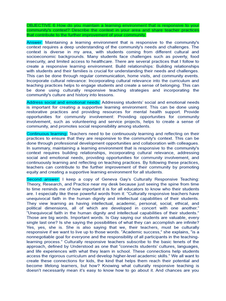 TRF Questions and Answers | PDF | Teachers | Educational Assessment