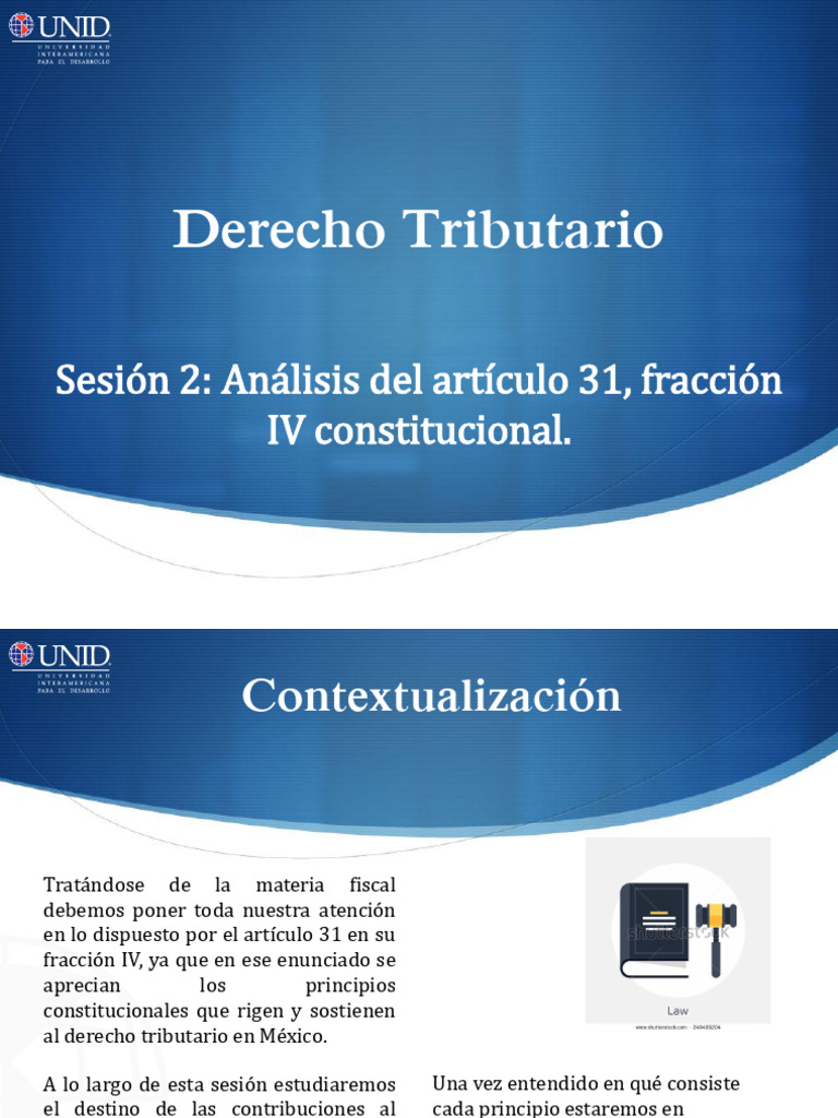Derecho Tributario Sesión 2 Articulo 31 Fracc. IV Constitucional | PDF ...