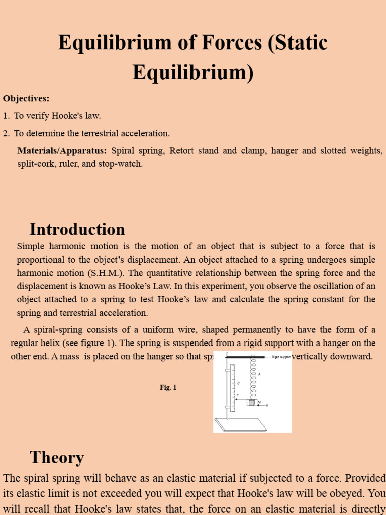 The Spiral Spring | PDF | Force | Oscillation