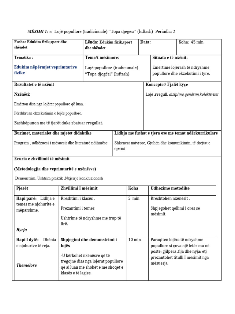 Ditar Edukim Fizik KL 5 Periudha 2 2020-2021 | PDF