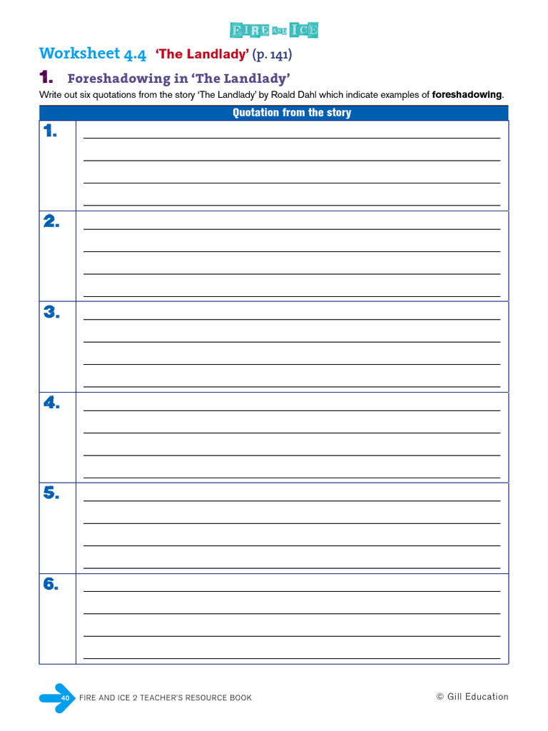 Foreshadowing in Roald Dahl's 'The Landlady' | PDF