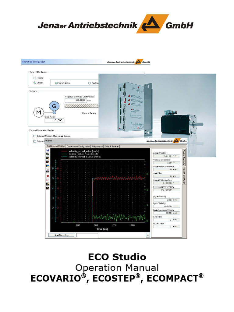 Operation Manual ECOVARIO, ECOSTEP, ECOMPACT. ECO Studio Operation ...