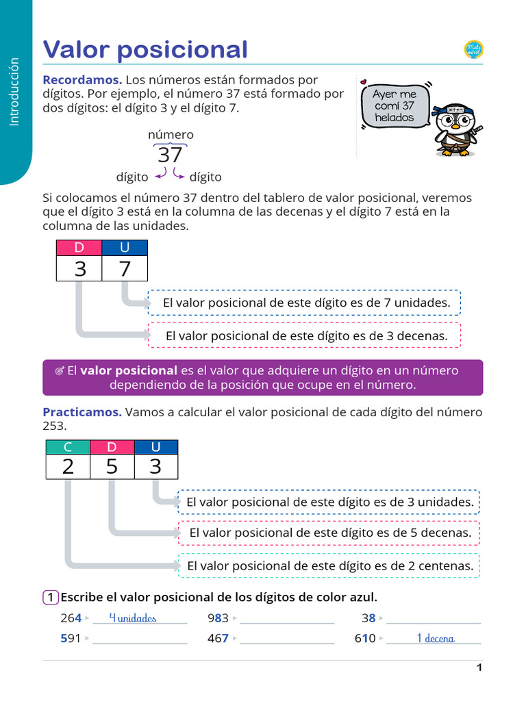 Valor Posicional Matemovil 3 | PDF | Notación | Ingeniería Informática