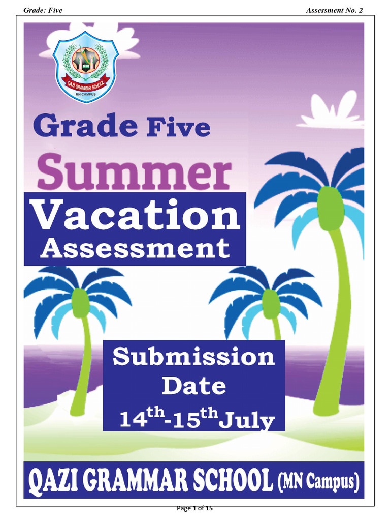 Grade 5 Assessment Guidelines 2023 | PDF