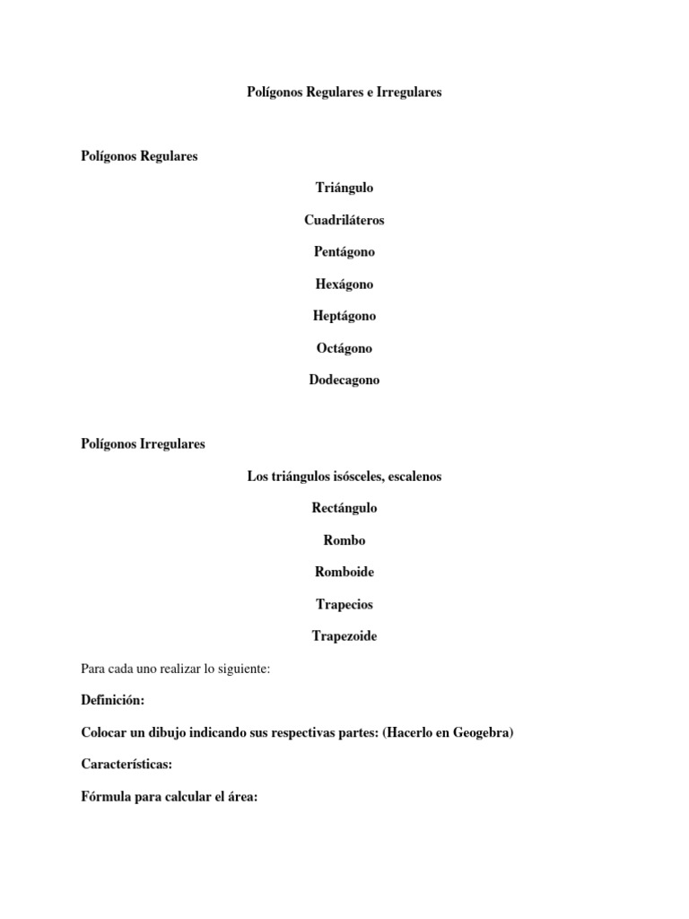 Guía de Polígonos y Cuerpos Sólidos | PDF