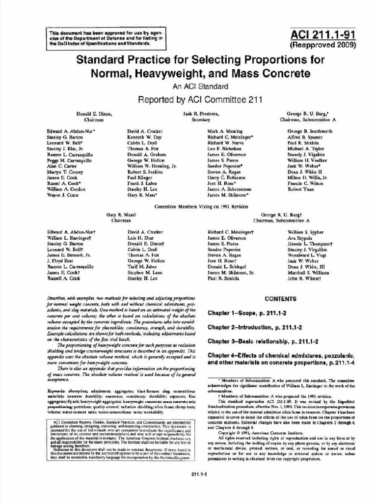 Aci-211 | PDF | Concrete | Construction Aggregate