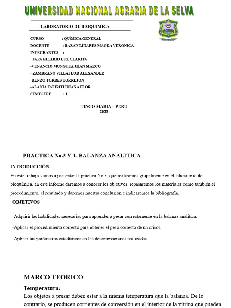Practica Grupal No.4 de Laboratorio | PDF | Fuerza | Balanza