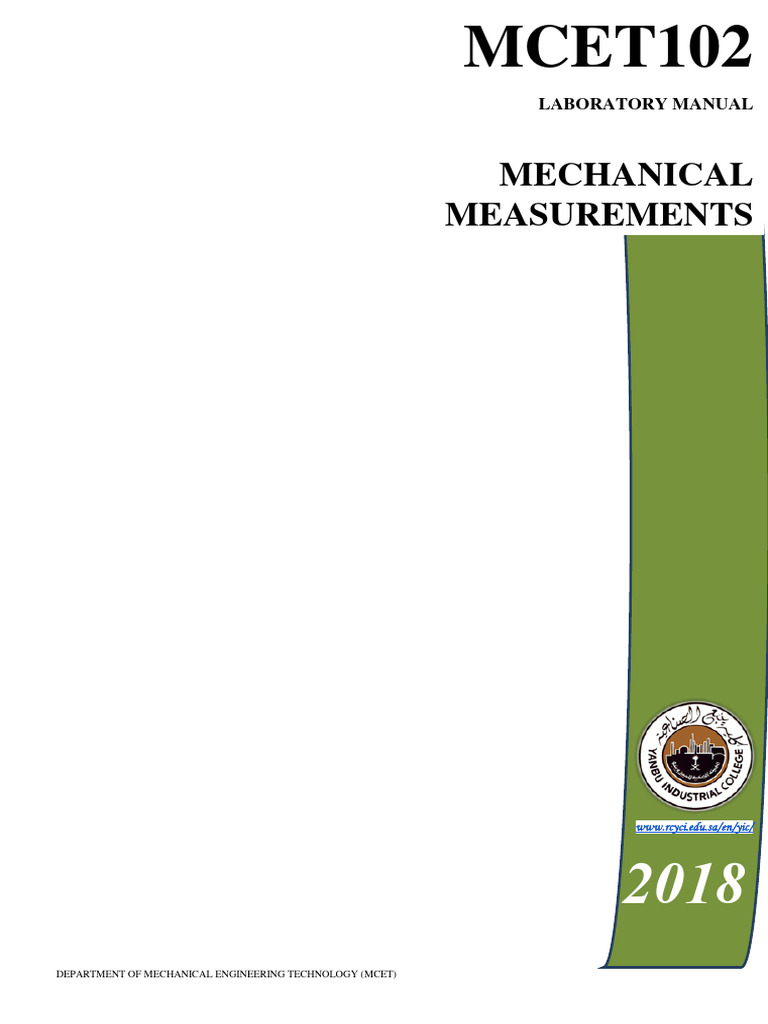 MCET102 Lab Manual | PDF | Metrology