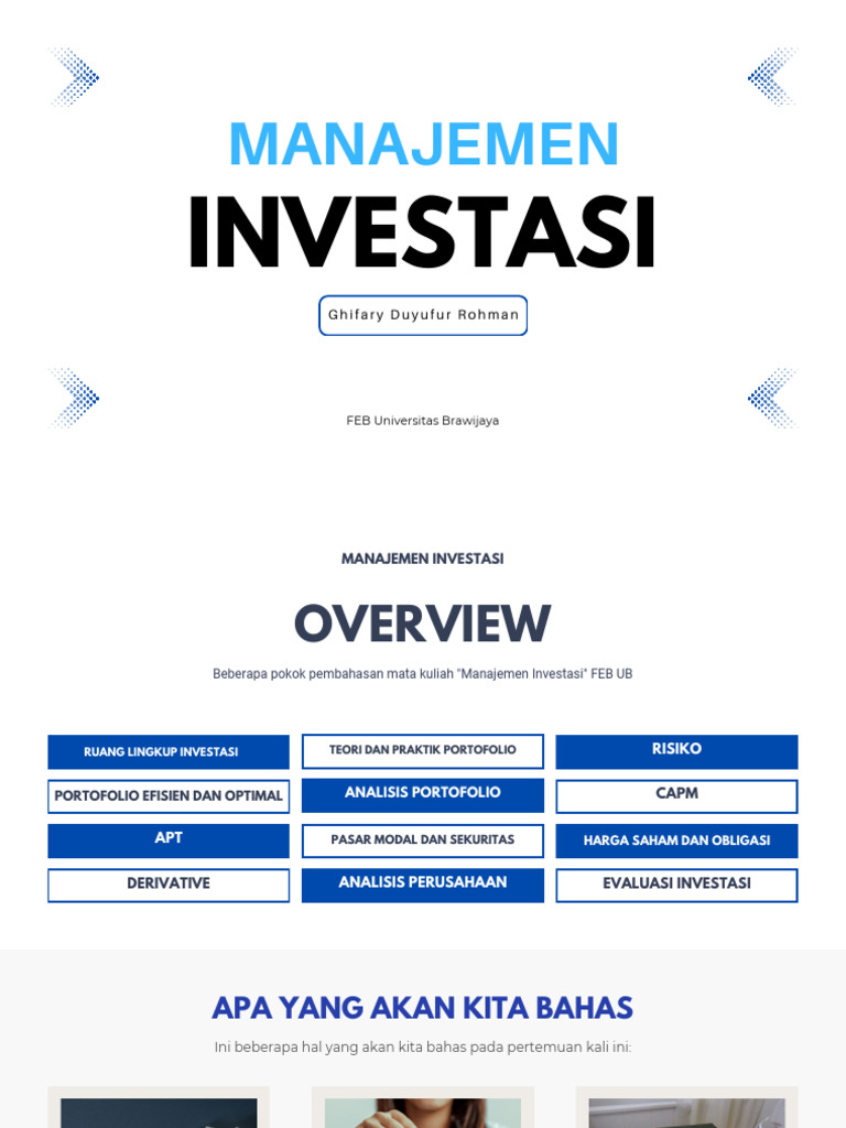 Panduan Lengkap Manajemen Investasi | PDF