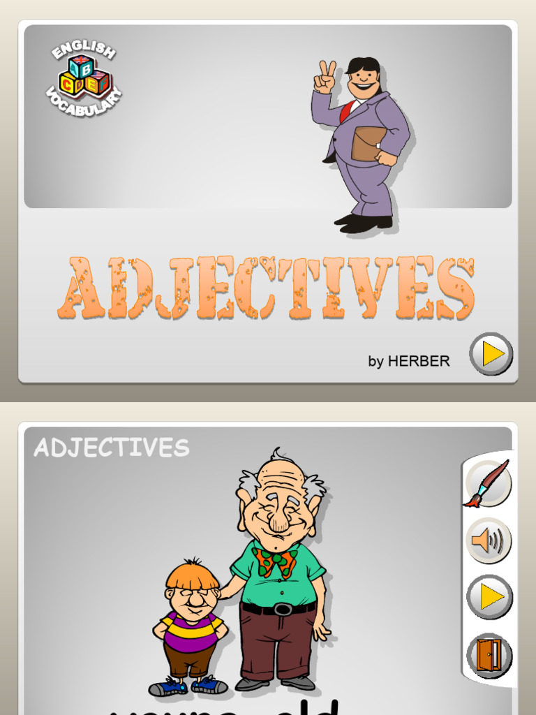 Adjectives PPT Flashcards Fun Activities Games Picture Descriptio ...
