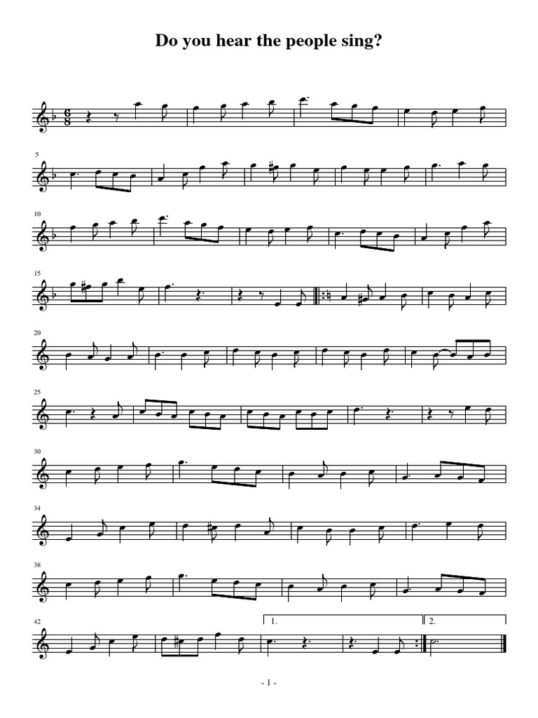 Do You Hear The People Sing | PDF