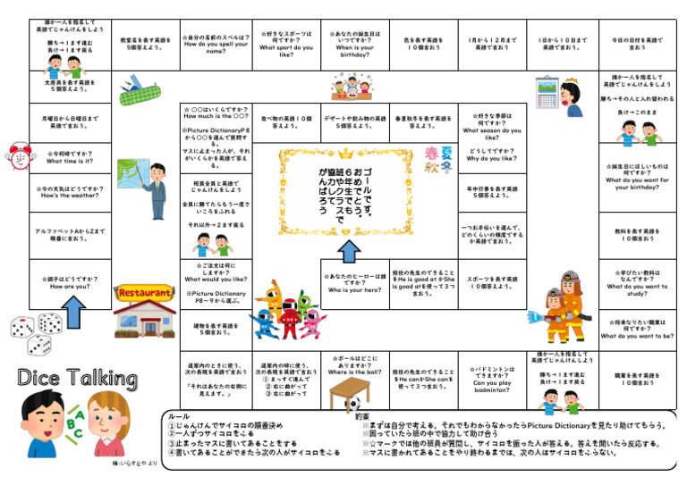 R4 5年生学年末 英語すごろくトーキング | PDF