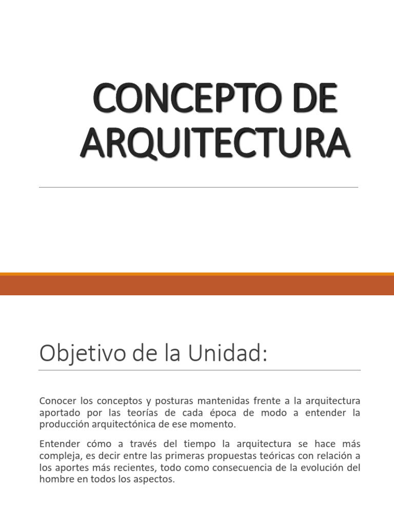 El Concepto de Arquitectura | PDF