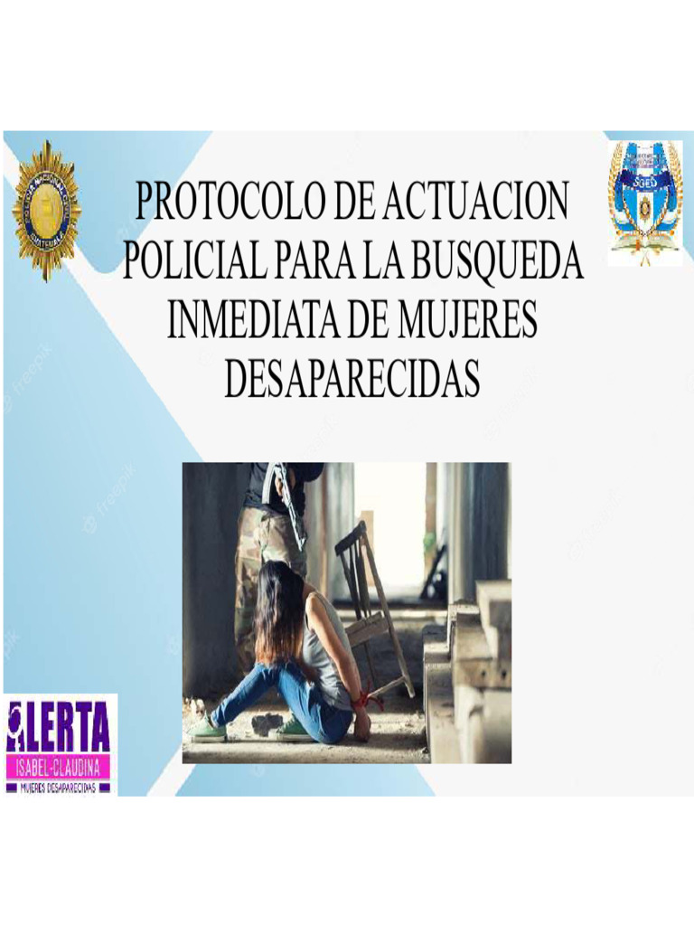 Protocolo de Actuacion Policial para La Busqueda Inmediata PDF | PDF | Policía | Justicia