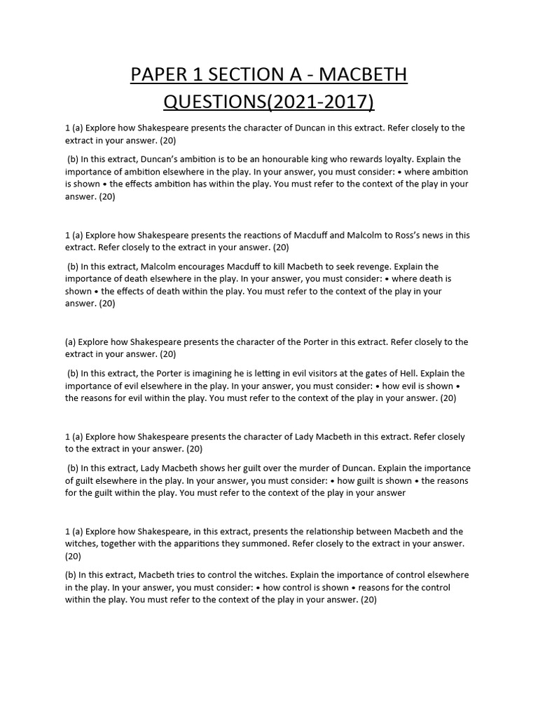 English Lit P1 (A+b) | PDF