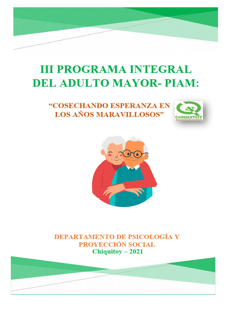 Iii Programa Del Adulto Mayor 2021 | PDF | Vejez | Adultos