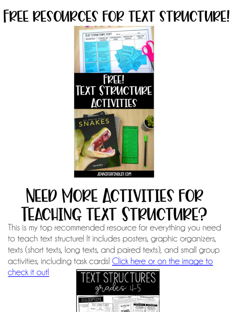 Text Structure Activities | PDF | Butterfly | Lizard