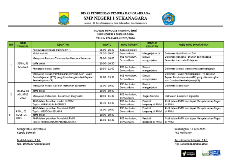 Jadwal Iht | PDF