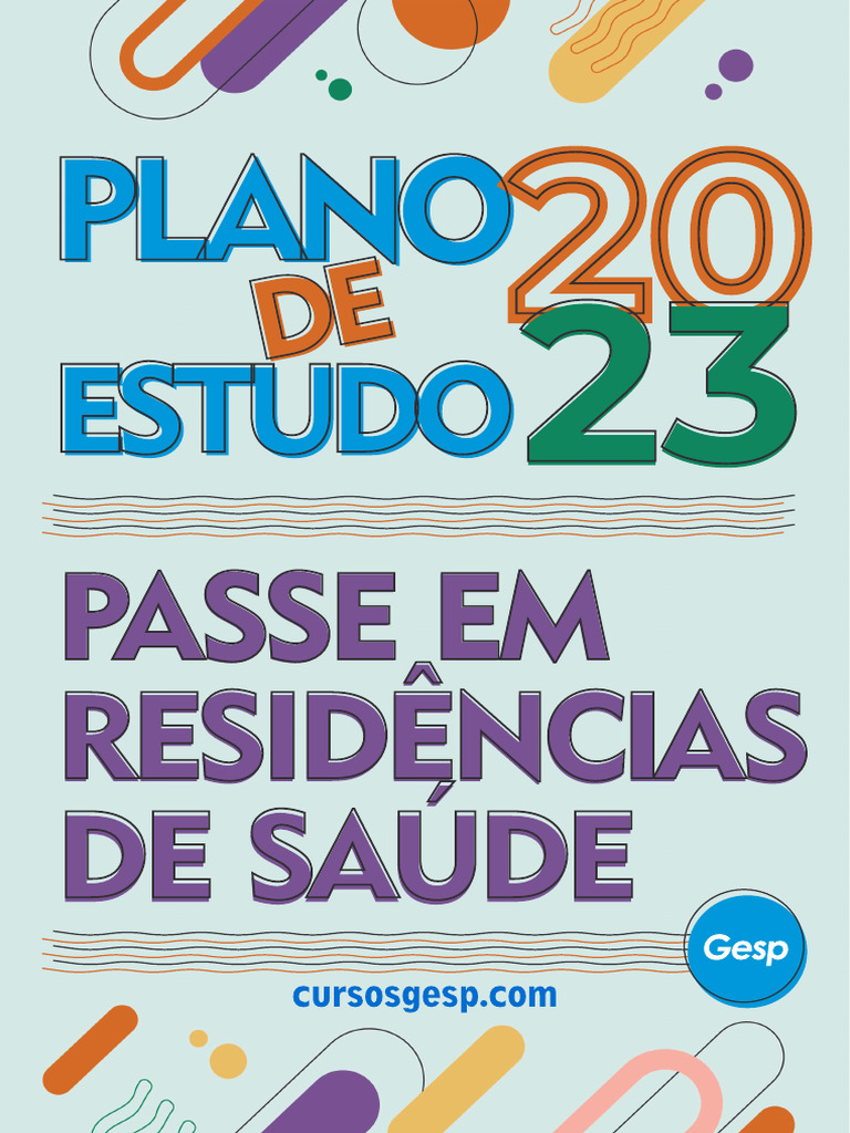 Plano de Estudo GESP - Residências em Saúde (2023) | PDF | Ciências da Saúde