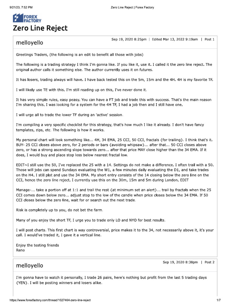 Zero Line Reject | PDF