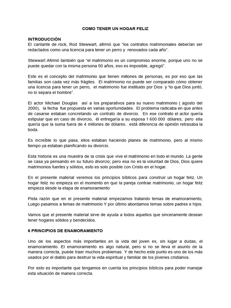 Como Tener Un Hogar Feliz | PDF | Amor | Violación