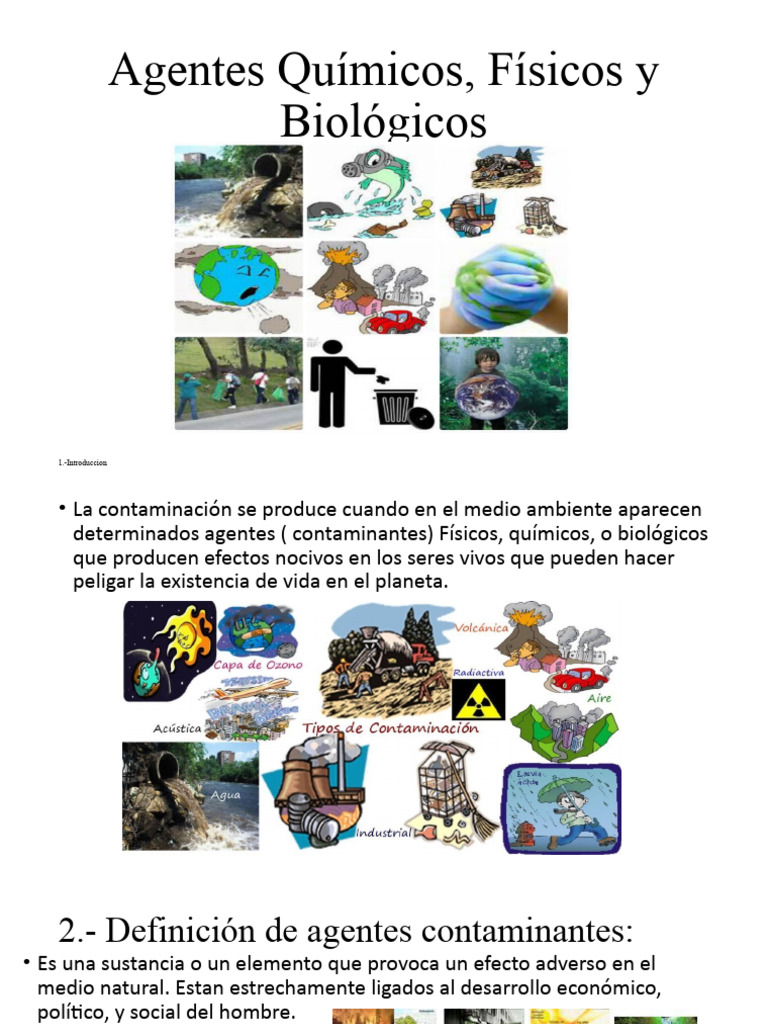 Agentes Contaminantes: Tipos y Efectos | PDF | Contaminación | Condensación