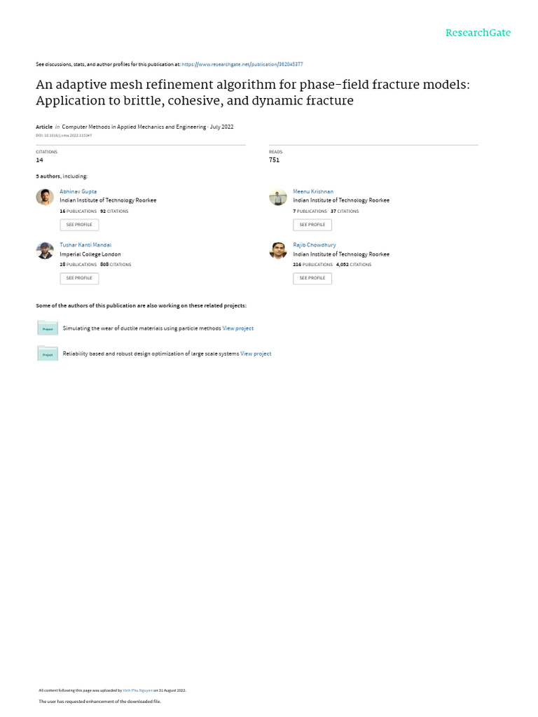 Paper Amr | PDF | Fracture | Algorithms