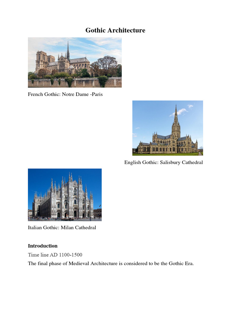 Key Features of Gothic Architecture | PDF | Gothic Architecture | Vault ...